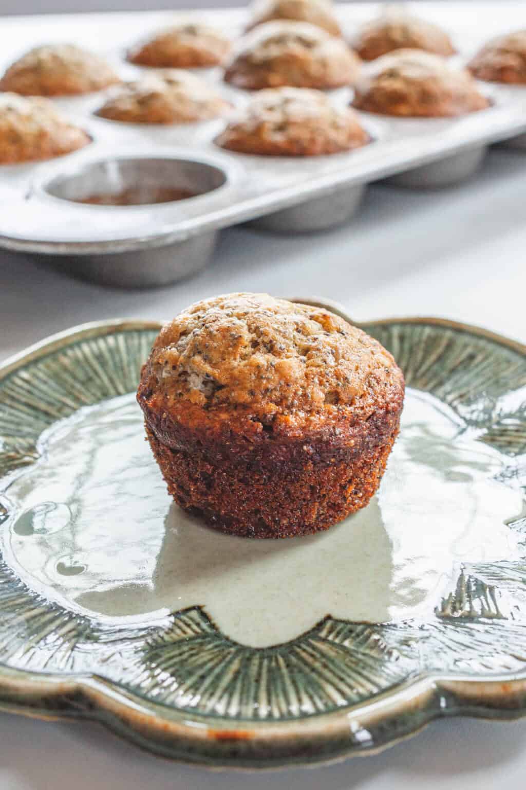 Banana Poppy Seed Muffins - Balancing Bowls
