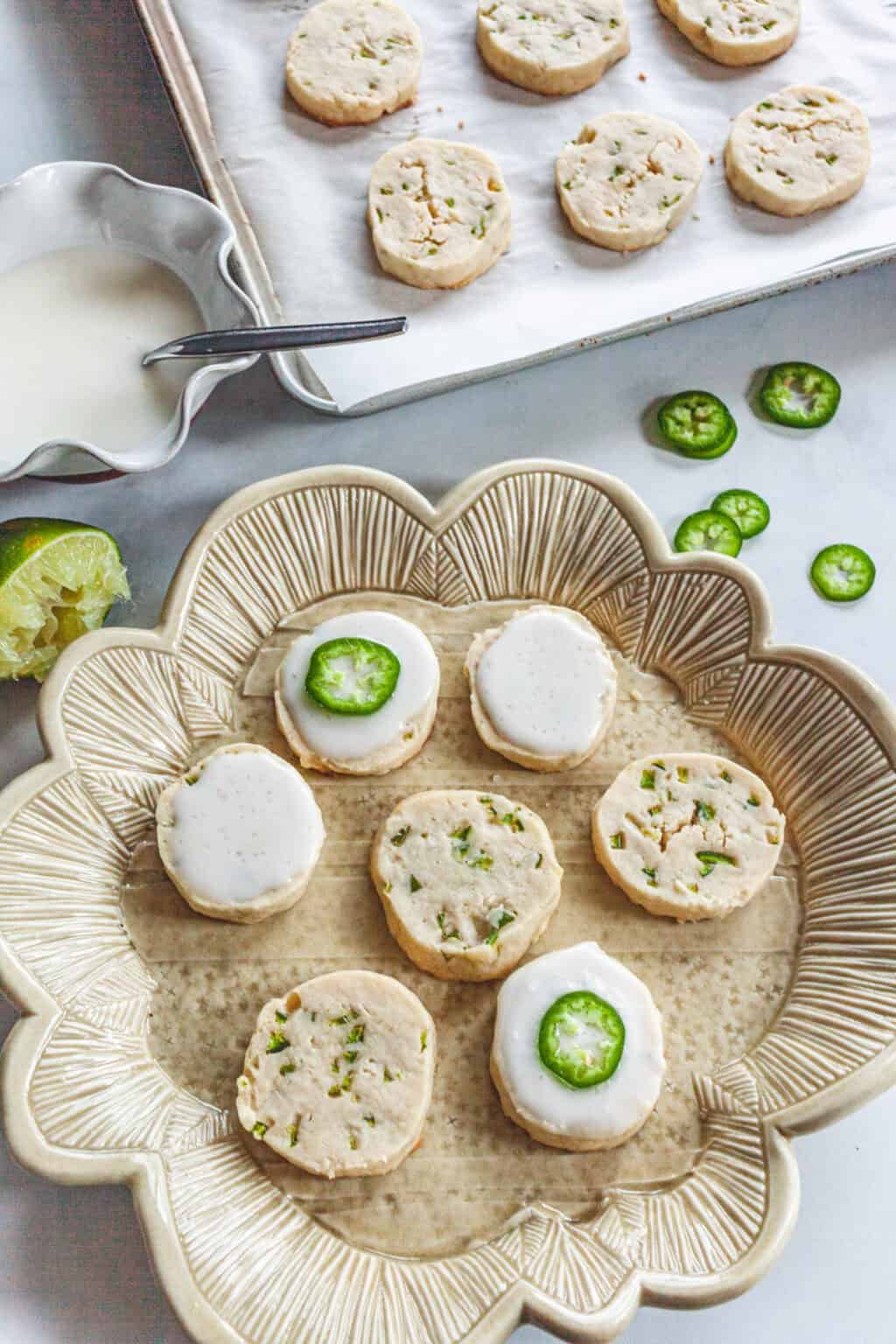 Jalapeno Lime Shortbread Cookies - Balancing Bowls