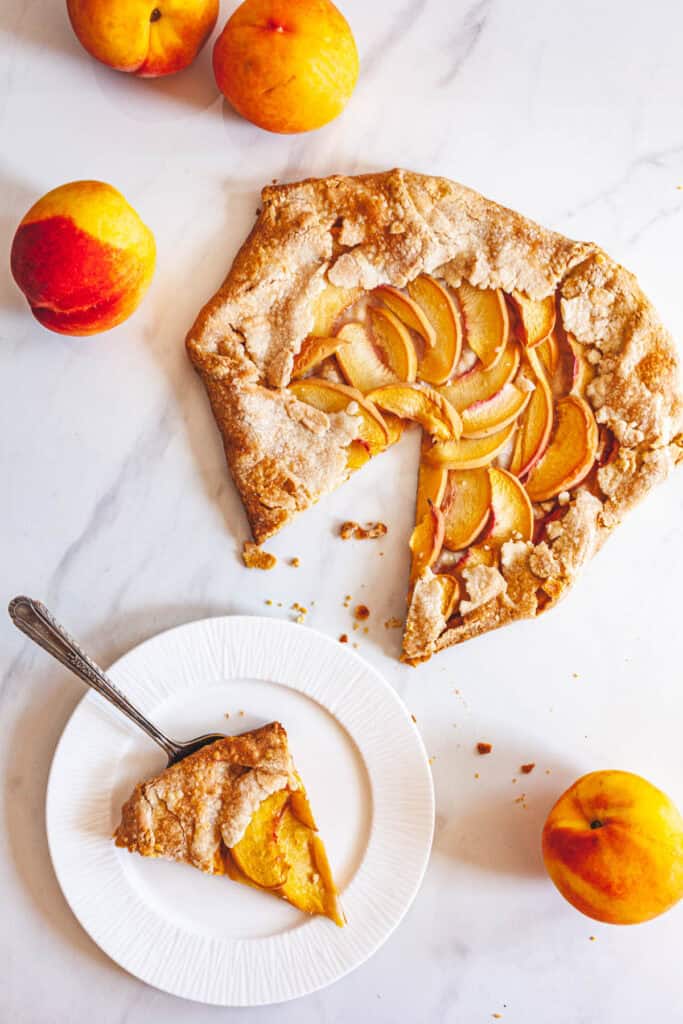 Rustic Peach Tart - Balancing Bowls