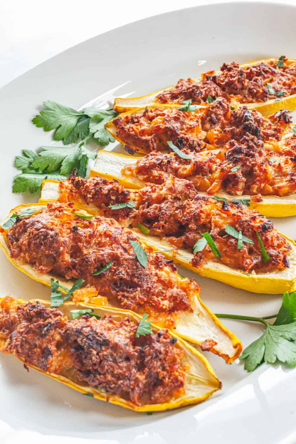Stuffed Summer Squash - Balancing Bowls