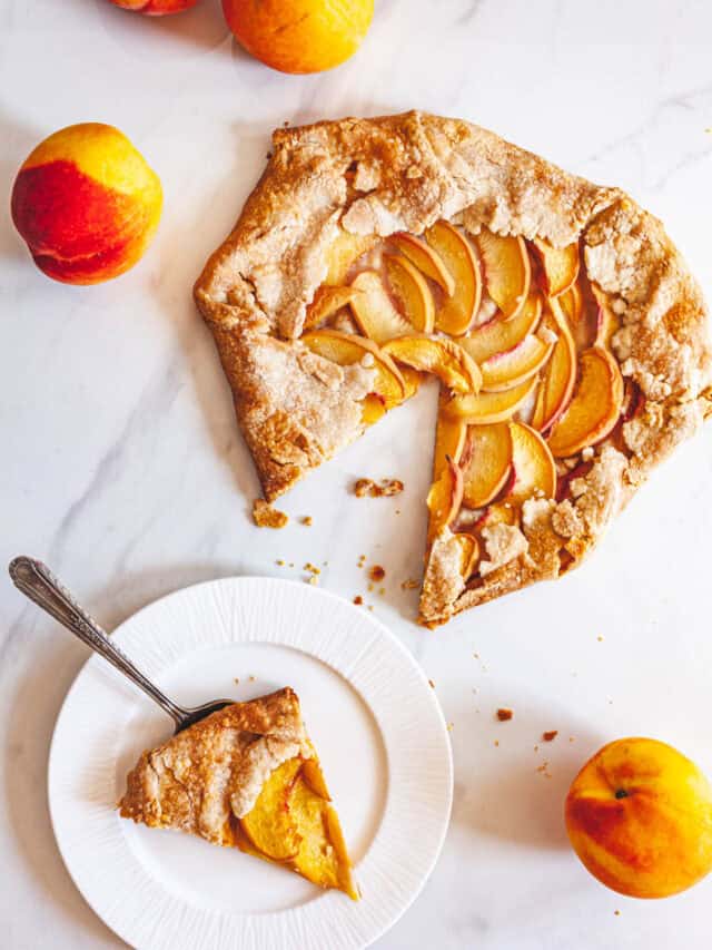Rustic Peach Tart - Balancing Bowls