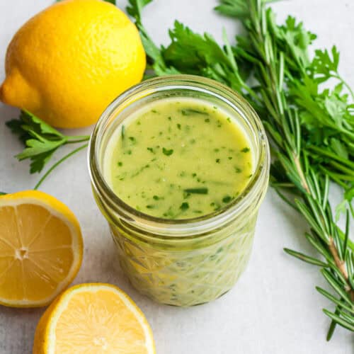Zesty Lemon Herb Salad Dressing - Balancing Bowls