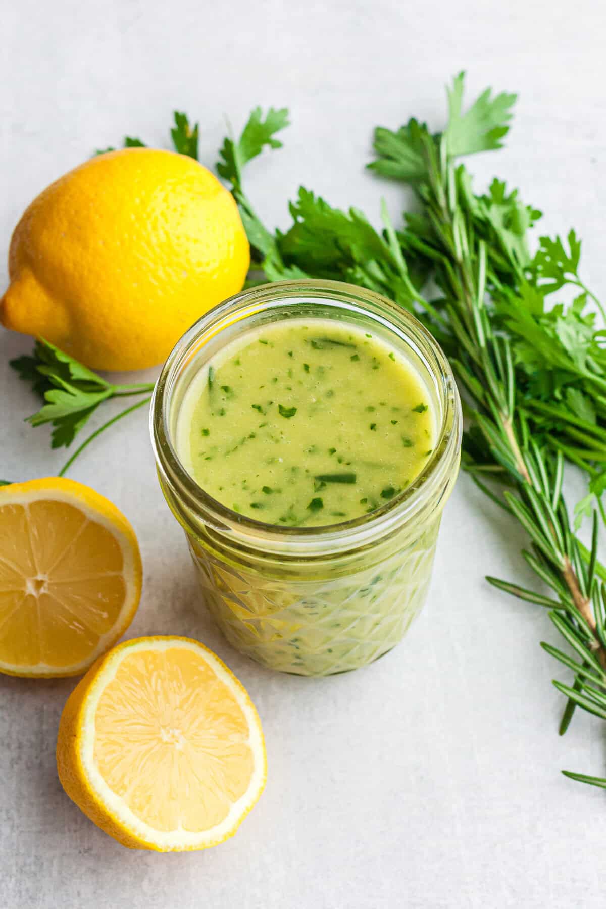 Zesty Lemon Herb Salad Dressing - Balancing Bowls