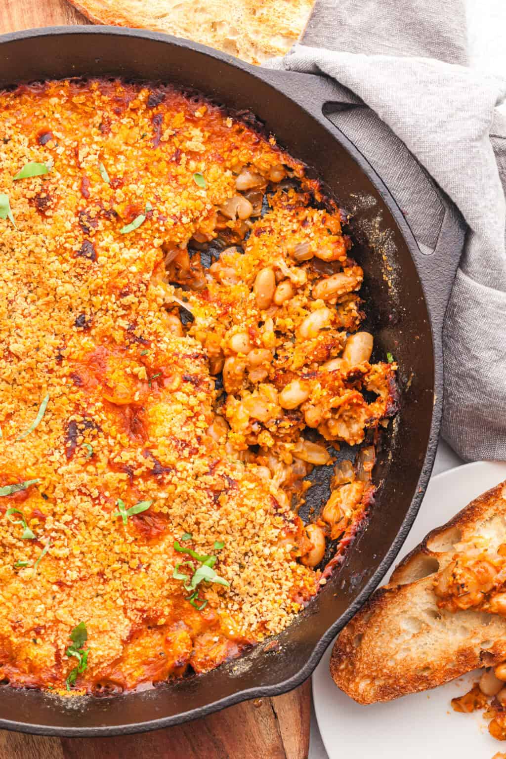 Cheesy White Bean Tomato Bake - Balancing Bowls