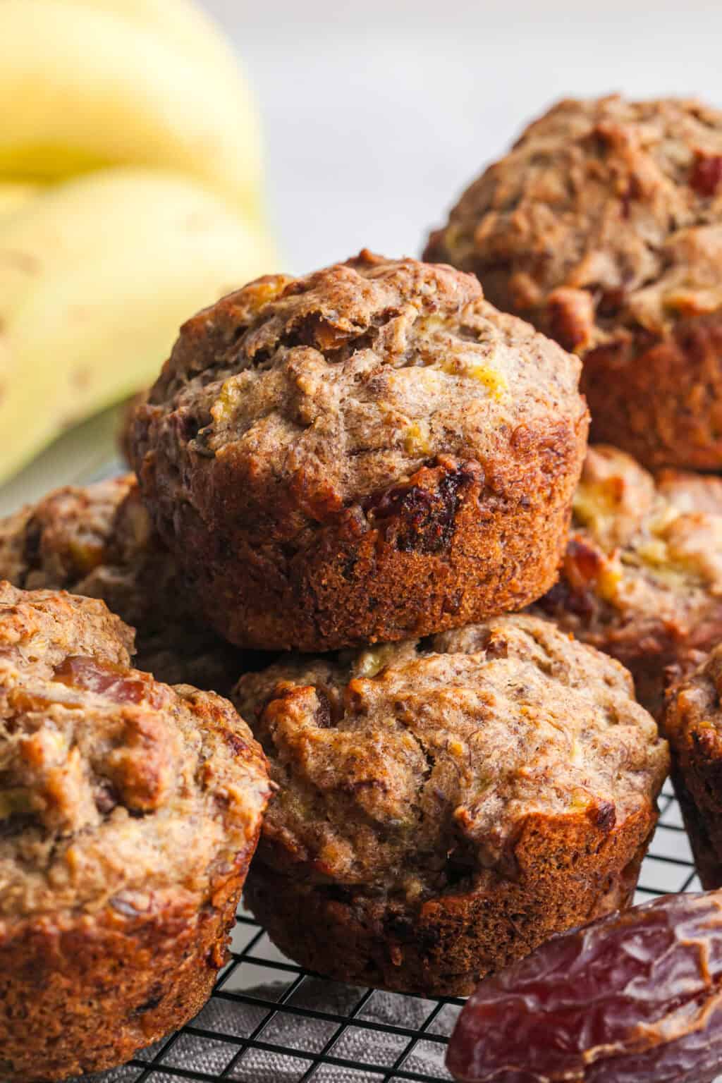 The Banana Date Muffins - Balancing Bowls