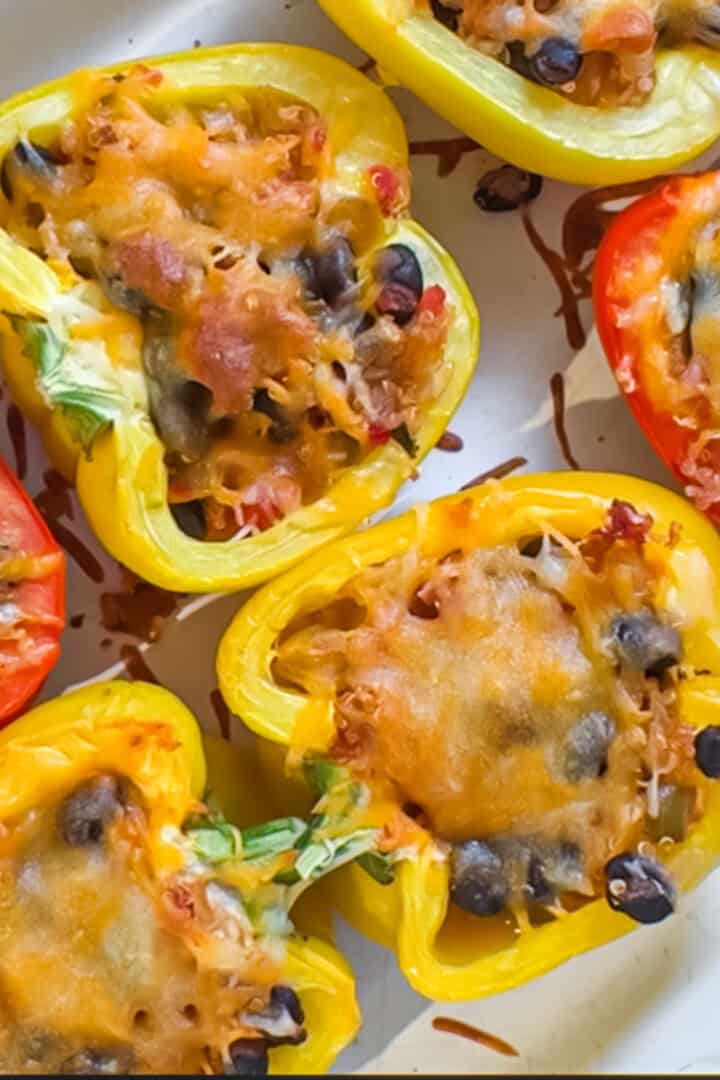 Black Bean Stuffed Peppers - Balancing Bowls