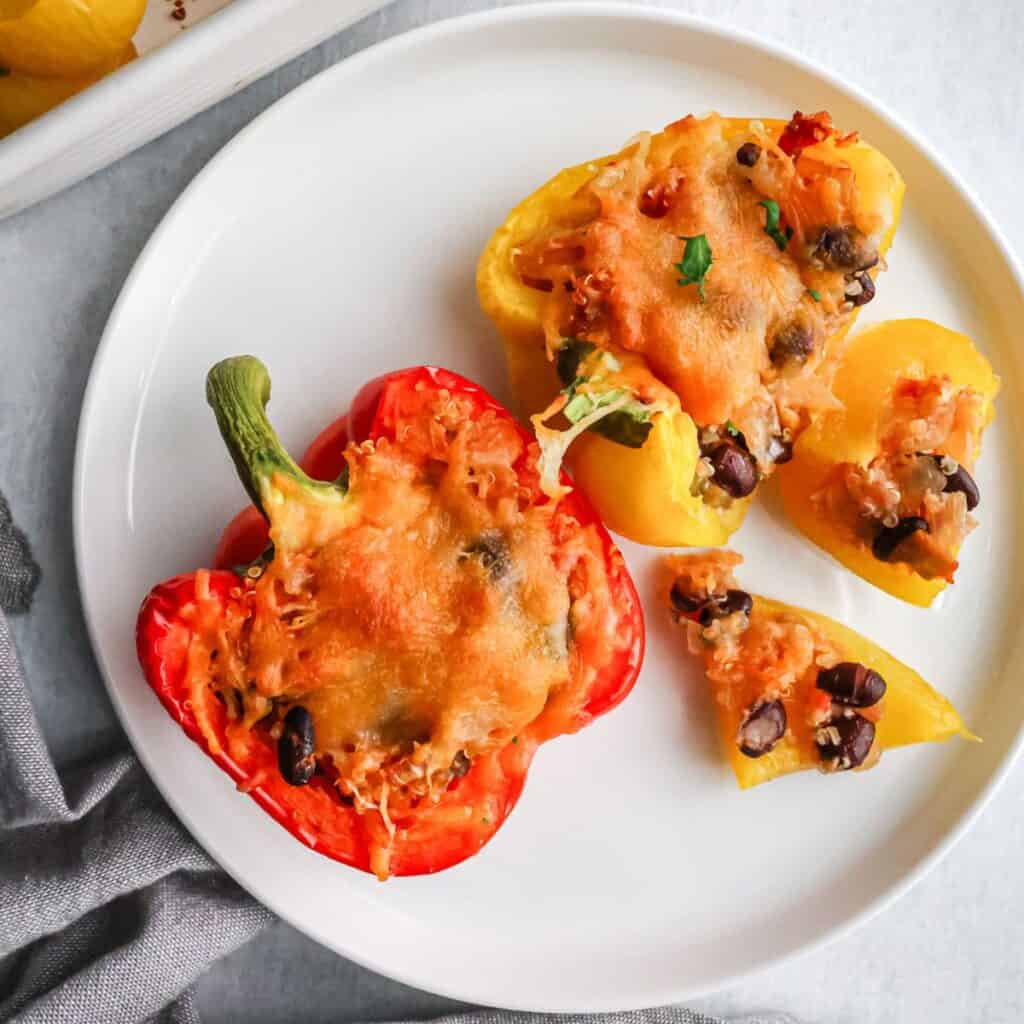Black Bean Stuffed Peppers - Balancing Bowls